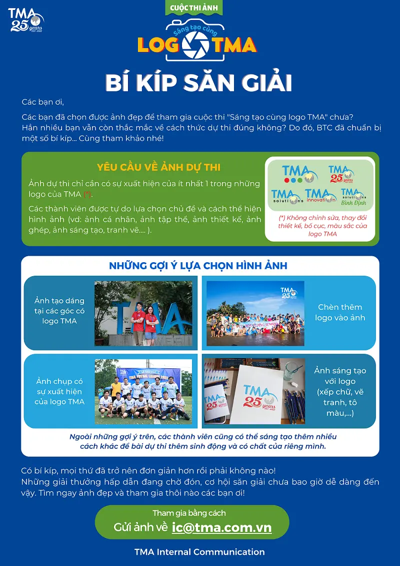 Bí kíp săn giải Cuộc thi ảnh "SÁNG TẠO CÙNG LOGO TMA"